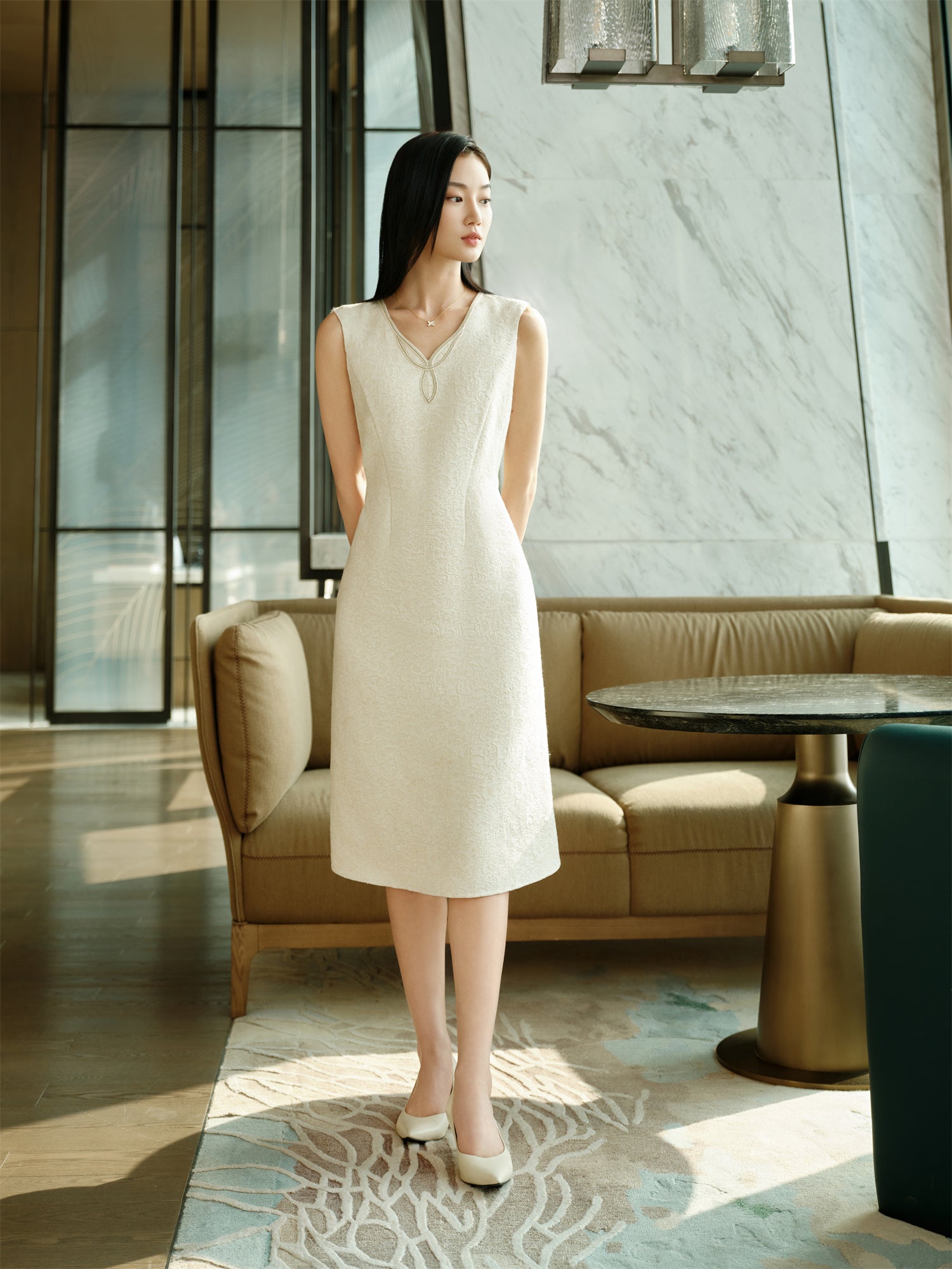 YAYING sleeveless textured vest skirt EPKPW4116AM – EP YAYING