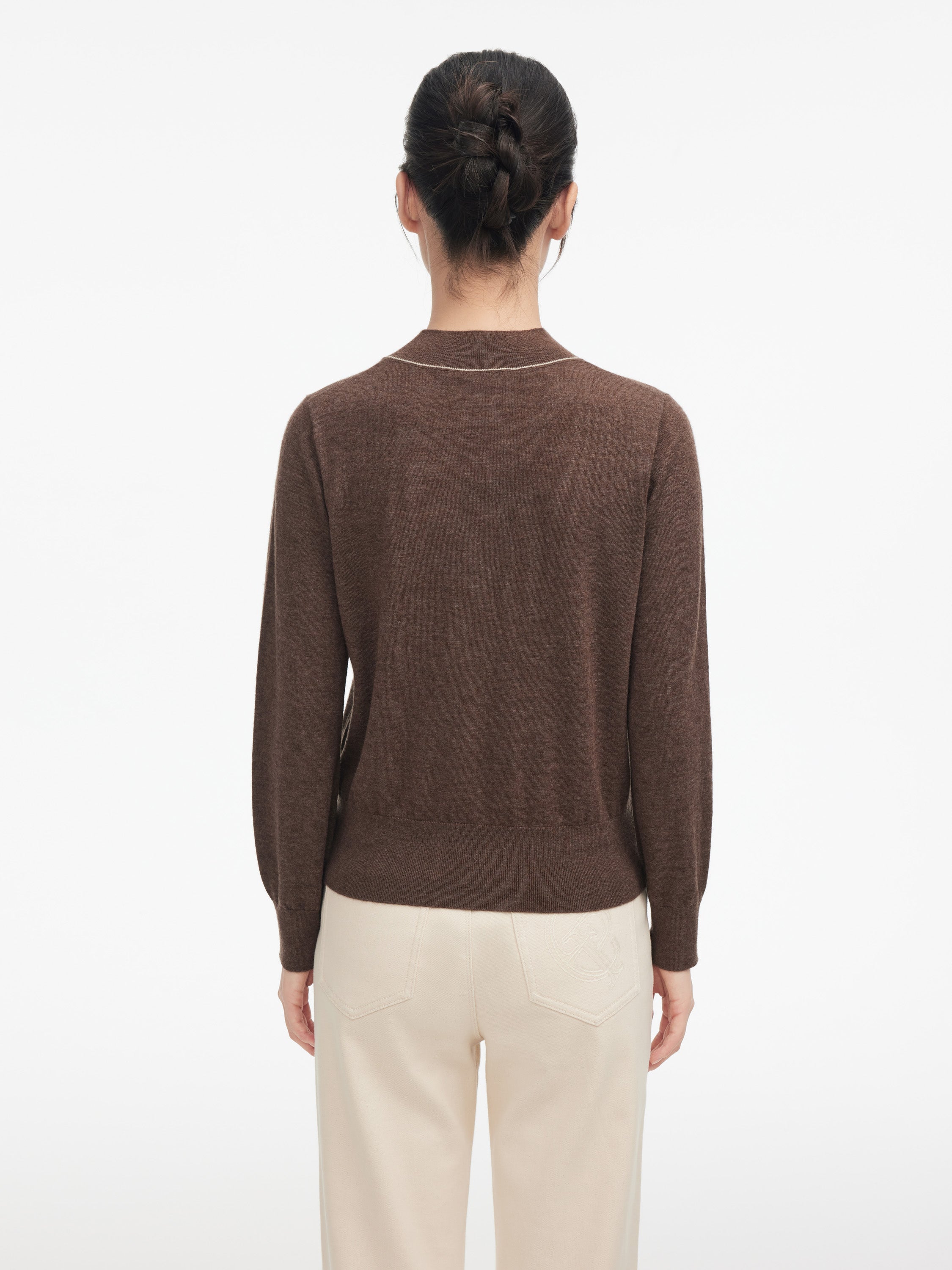 EP YAYING Jacquard Yak Wool Sweater